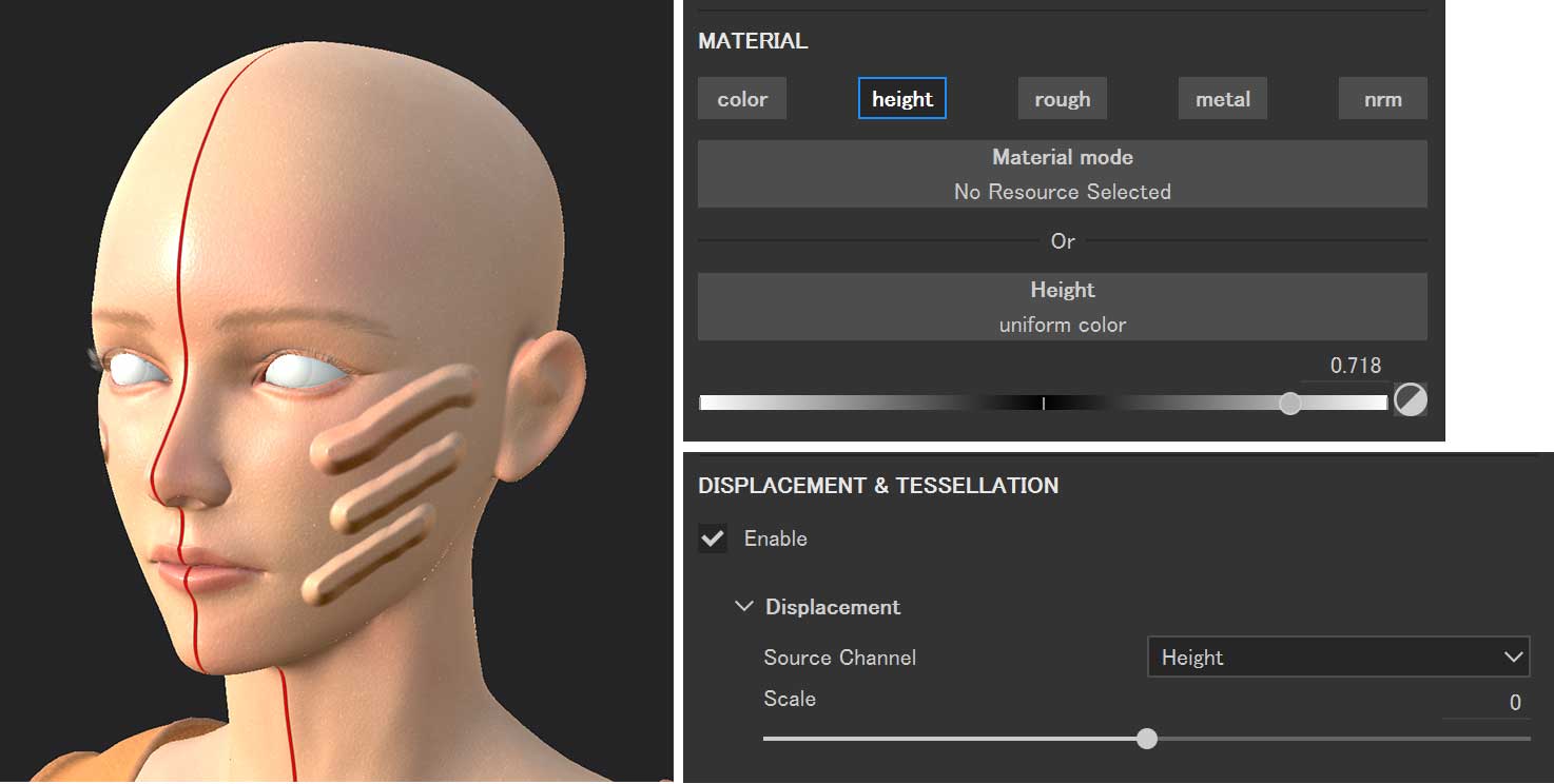 【Substance Painter, Maya】肌にテクスチャをつけてみた│モデリング覚書